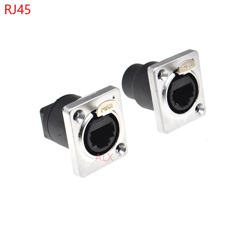 1PCS D type metal RJ45 female socket panel mounting holder adapter RJ45 ...