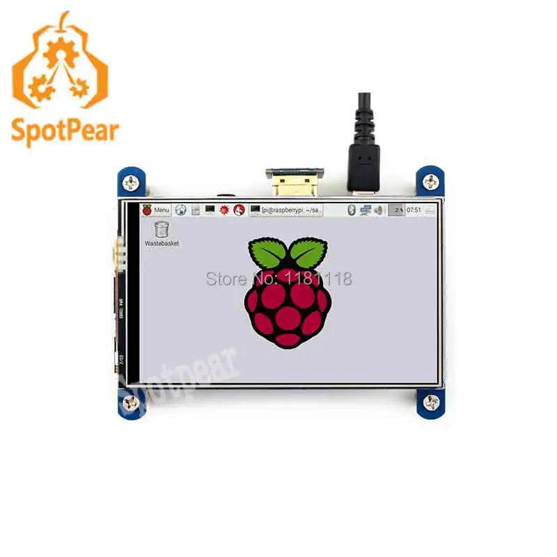 Raspberry Pi Lcd Touchscreen 4 Inch 800x480 Ips Hdmi Display Better ...