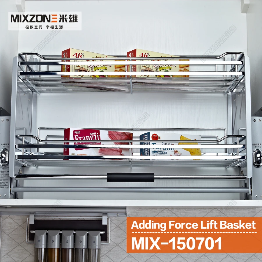 Lift Up Basket Pull Down Unit Lifter Organizer Basket Stainless Steel ...