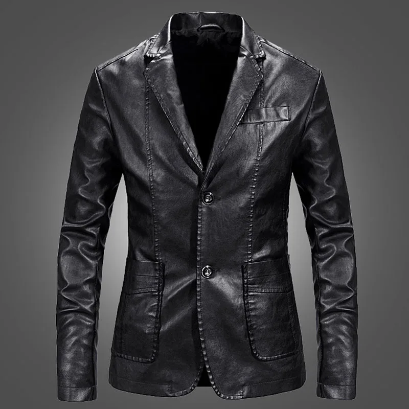 Men Leather Blazer Sheepskin 2020 New Spring And Autumn Fashion Male Suit Genuine Leather Coat men-leather-blazer-sheepskin-2020-new-spring-and-autumn-fashion-male-suit-genuine-leather-coat