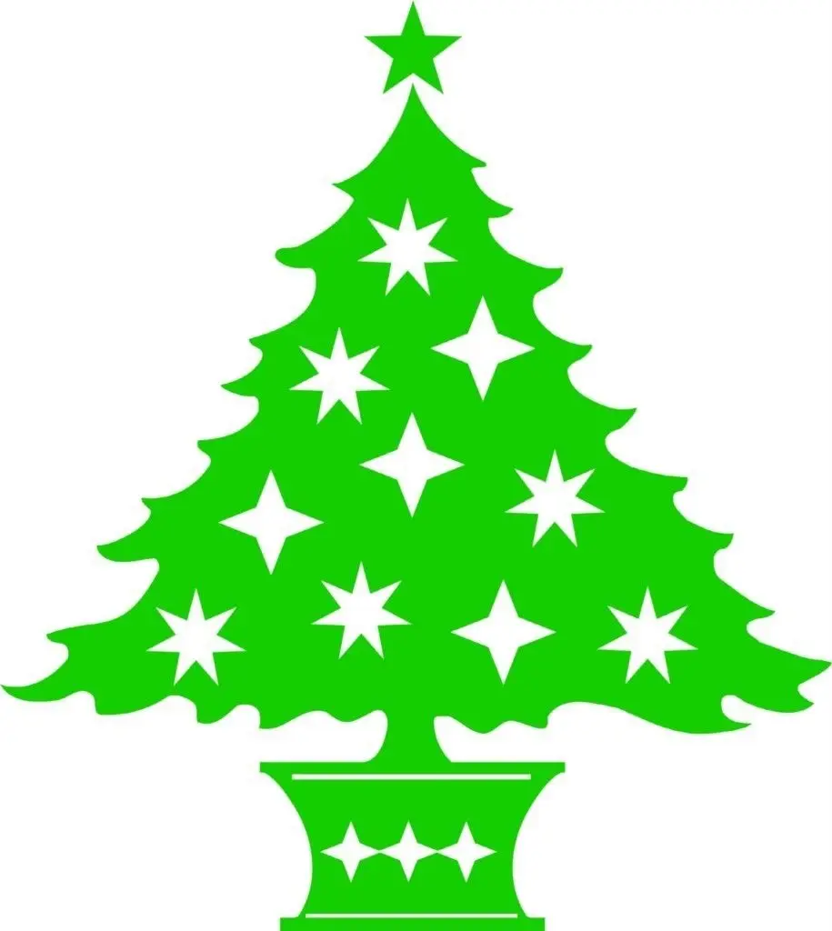 Bright-Green-Christmas-Tree-Vinyl-Wall-Decal-Holliday-Decor-Festival ...