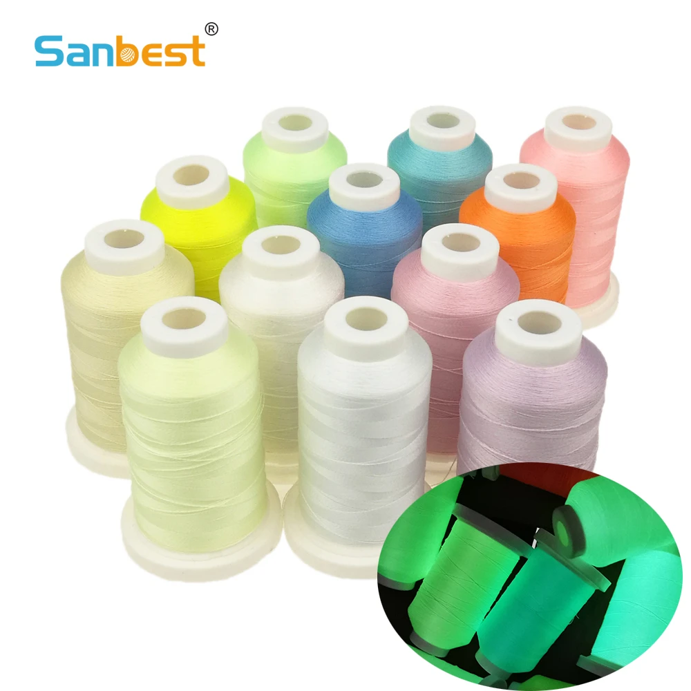Sanbest Luminous Embroidery Thread Glow In The Dark 800 Meters 150d/2 ...