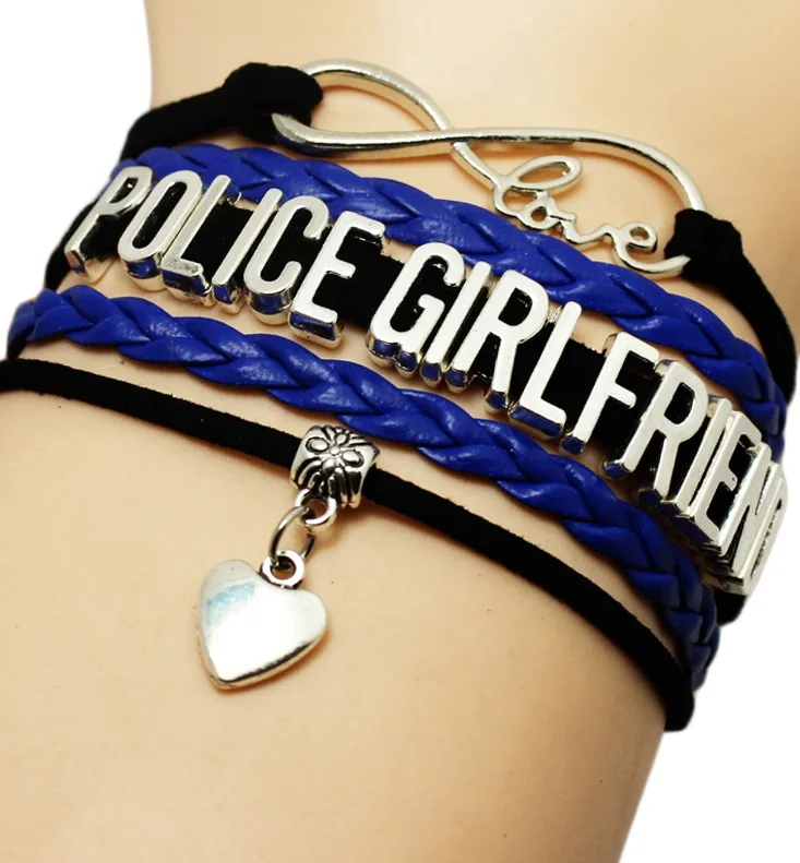 Do Drop Shipping Fashion Infinity Love Police Girl Bracelet Police ...