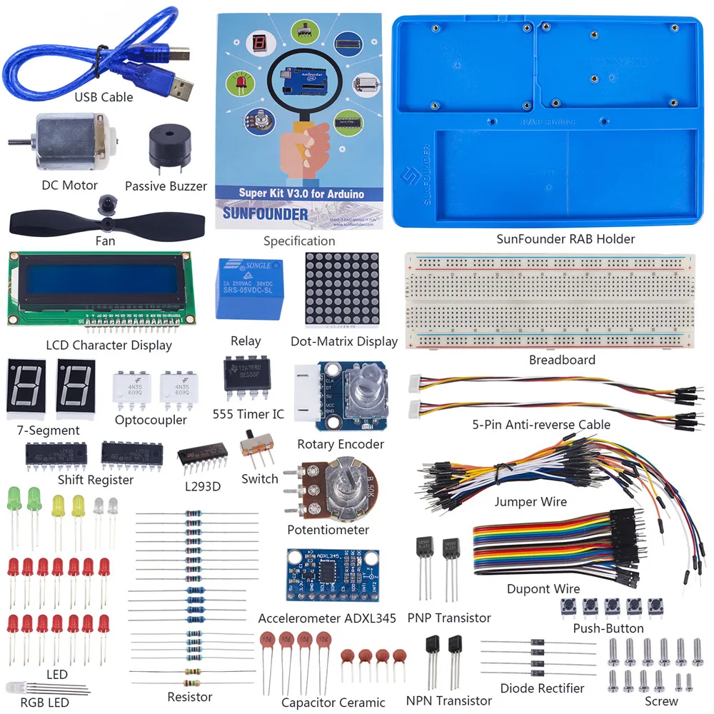 Project Super Starter Learning Kit For R3 Mega2560 Mega328 Nano CD ...