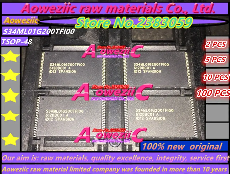 Aoweziic 100% new original S34ML01G200TFI00 TSOP48 Memory chip ...