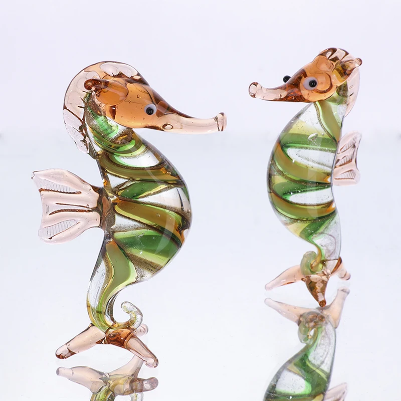 Glass Sculptures & Figurines Glass Art Seahorse Handmade Glass Figurine ...