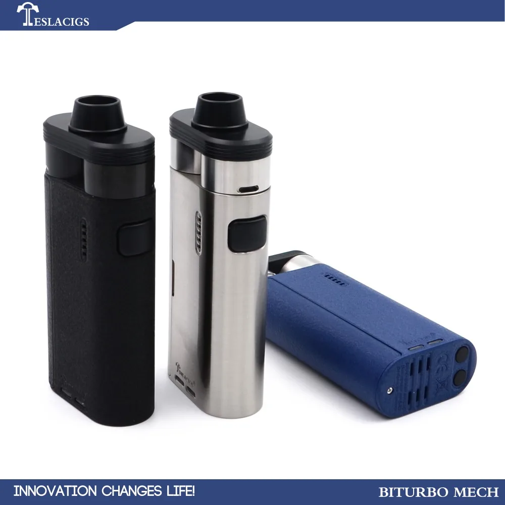 Teslacigs Biturbo Mech Dual RDA Vape Box Mod kit Powerful Half ...