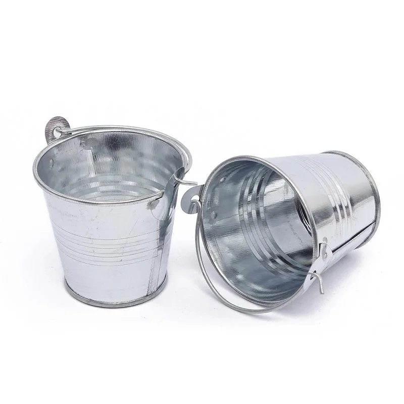 200pcs Galvanized mini Bucket Favors cute mini pails tin pails candy ...