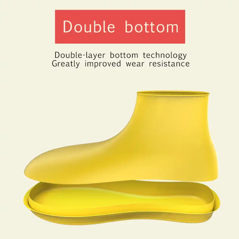 1 Pair reusable disposable waterproof shoe covers Slip resistant Rubber ...