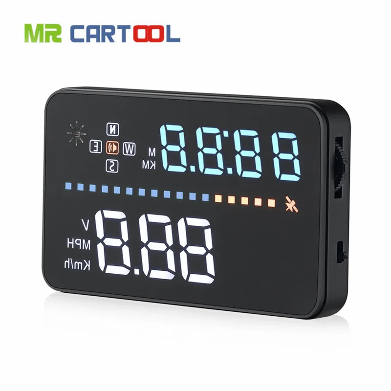 A3 Auto 3.5" Car GPS HUD Head Up Display Projector Satellite Data OBD ...