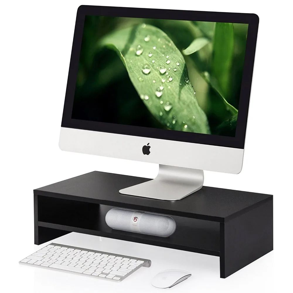 FITUEYES Computer Monitor Riser 21.3 inch 2 Tier Shelves Monitor Stand ...