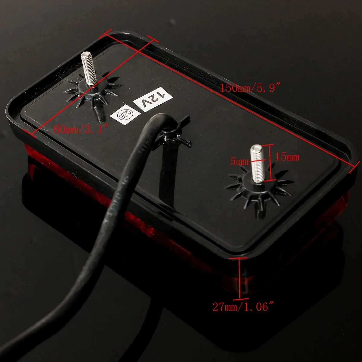 2x Trailer Truck Lorry Caravan LED Rear Tail Brake Stop Light Indicator ...