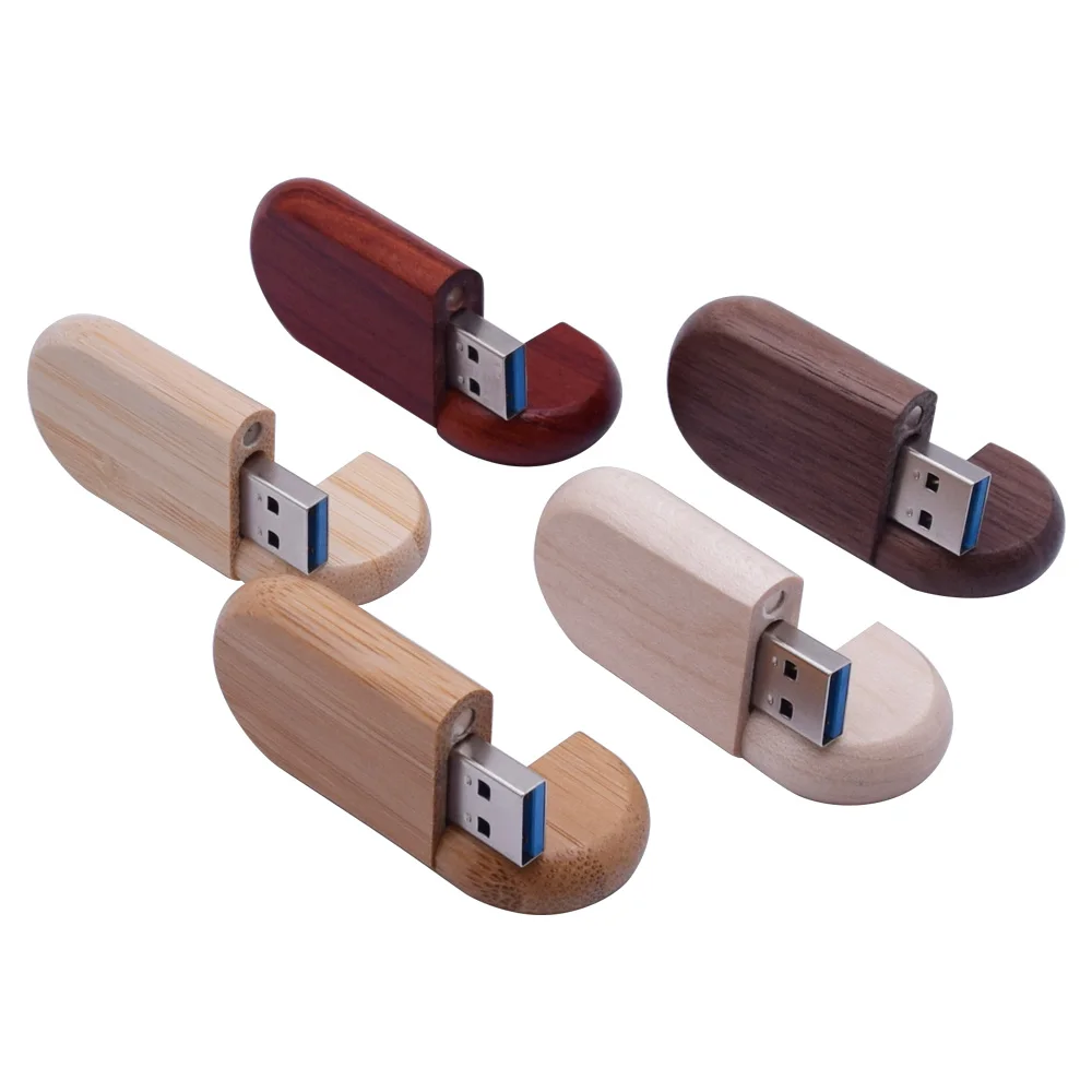 Oval De Madeira USB 3.0 Sobre 10 pcs Free LOGOTIPO Personalizado 128 GB ...