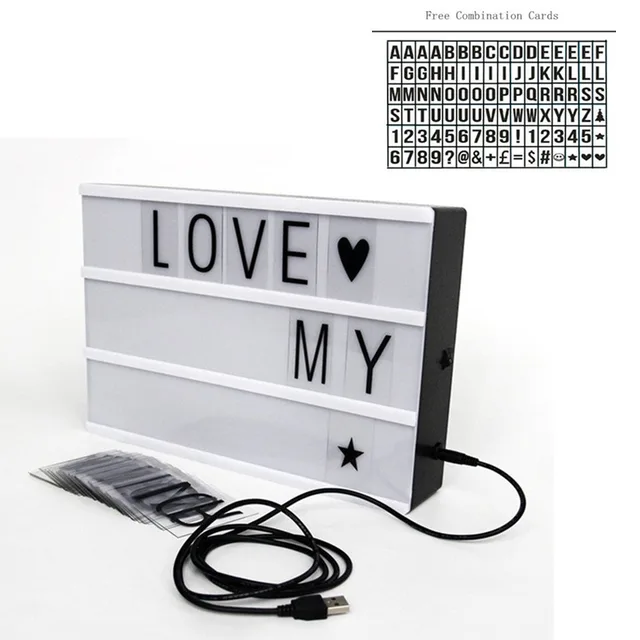 Aliexpress.com : Buy LED Light Box Letters DIY Lightbox Black Letters ...