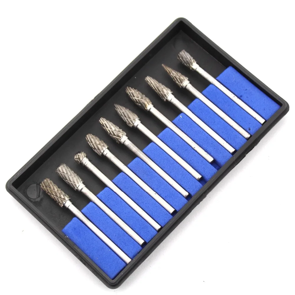 10Pcs 3x 4 5 6mm Head Tungsten Steel Solid Carbide Burrs Rotary Burr 10pcs-3x-4-5-6mm-head-tungsten-steel-solid-carbide-burrs-rotary-burr