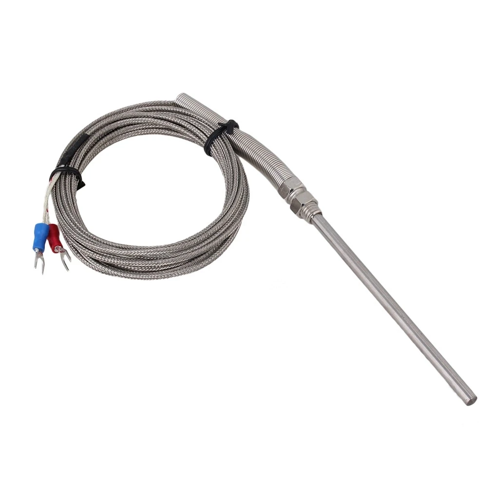3 Meter Cable Stainless Steel 100mm Probe K type Sensors Thermocouple ...