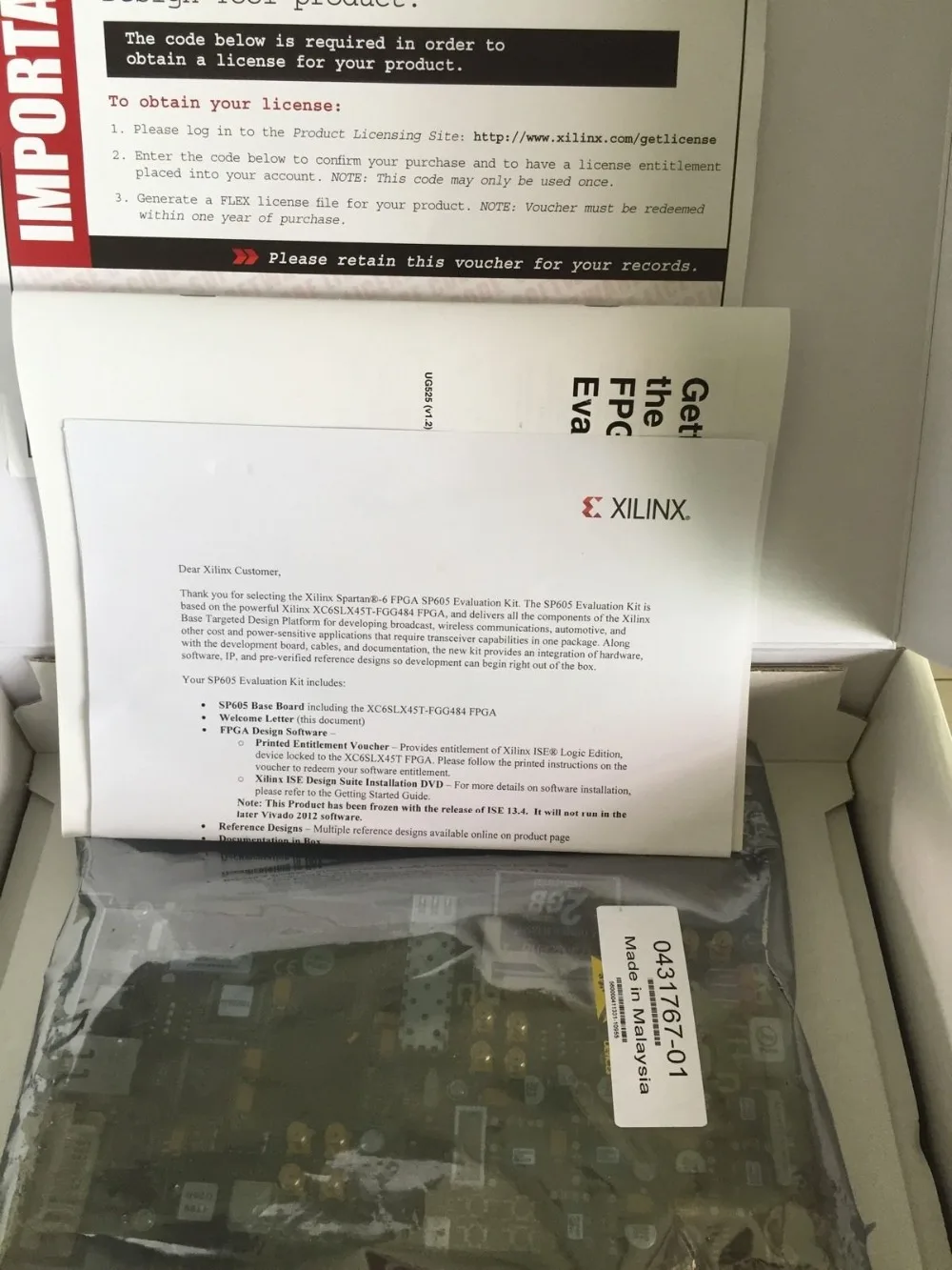 Xilinx Fpga New Board Spartan-6 Original Ek-s6-sp605-g Pcie Gtp Fmc Sma ...