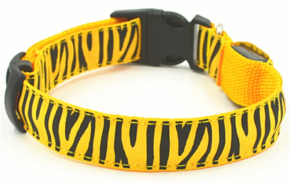 20616 new pet pet collar LED luminous manufacturers selling dog zebra ...