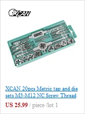 XCAN 6 шт. 1/4 шестигранный хвостовик HSS Метрическая резьба для крана HSS сверла спиральные ...