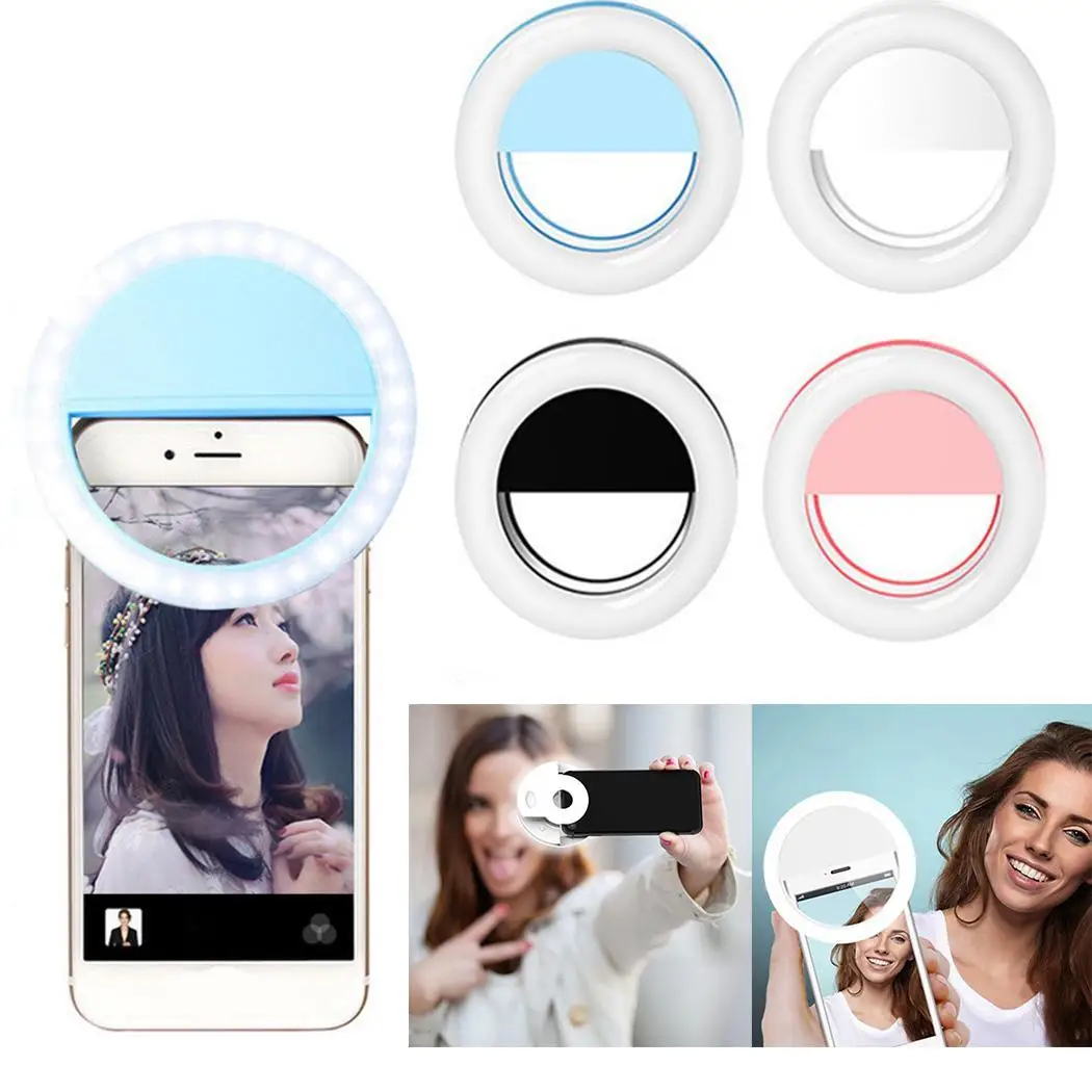 Camera 1000MA White Light 1A Rechargable Blue Pink Selfie DC Shape ...