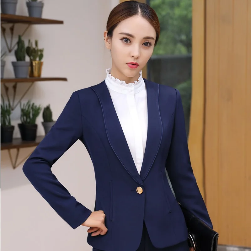 Formal Uniform Styles Autumn Winter Jackets Coat For Ladies Office Work ...