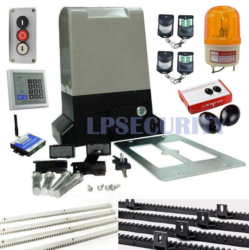 800KG Auto Gear Driven Sliding Gate motor heavy duty gate opener with 4 ...