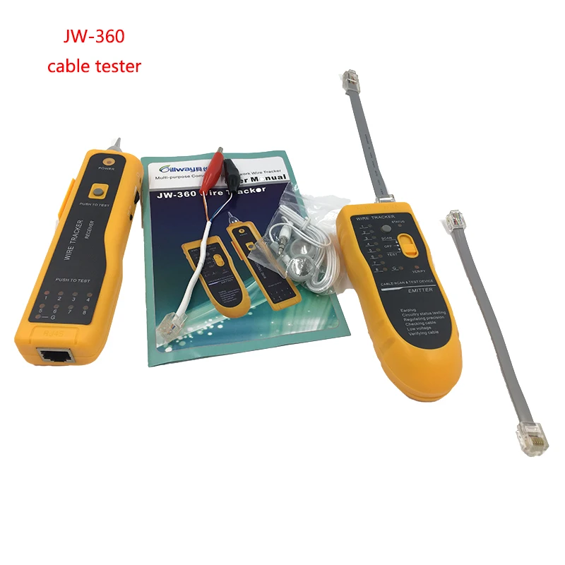 JW 360 LAN Network Cable Tester Cat5 Cat6 RJ45 UTP STP Line Finder ...