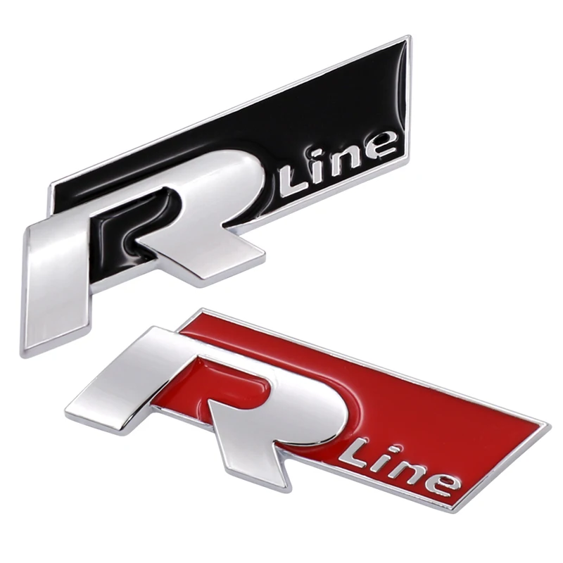 3D Metal Car Auto Rline Grille Sticker Emblem R Line Badge for ...