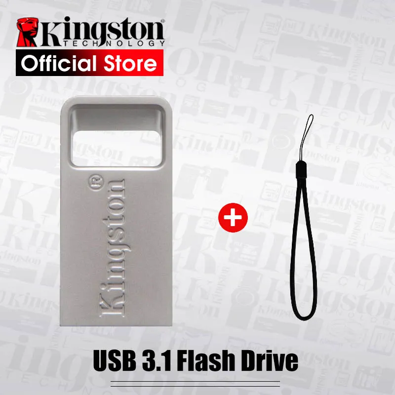 Kingston-64GB-USB3-2-Gen1-USB-flash-drive-DTMC3G2-Silver-metal-Mini-car ...
