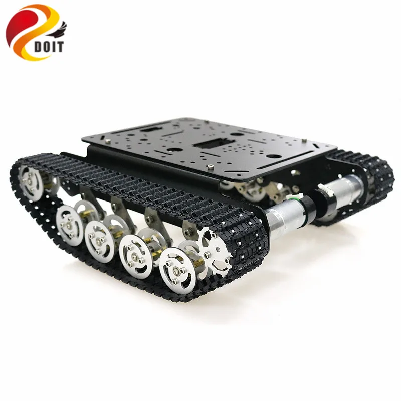 TS100 Metal Rc Robot Tank Car Chassis Shock Absorption Car With ...