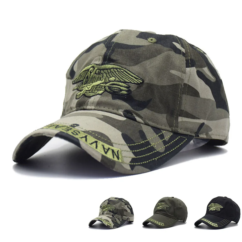 High Quality Camo Baseball Cap Men Camouflage Navy Seal Tactical Cap ...