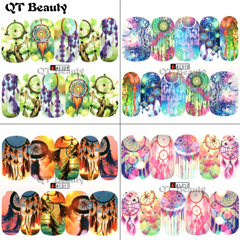 Hot Selling Watermark Nail Sticker Water Transfer Windmill Feather ...