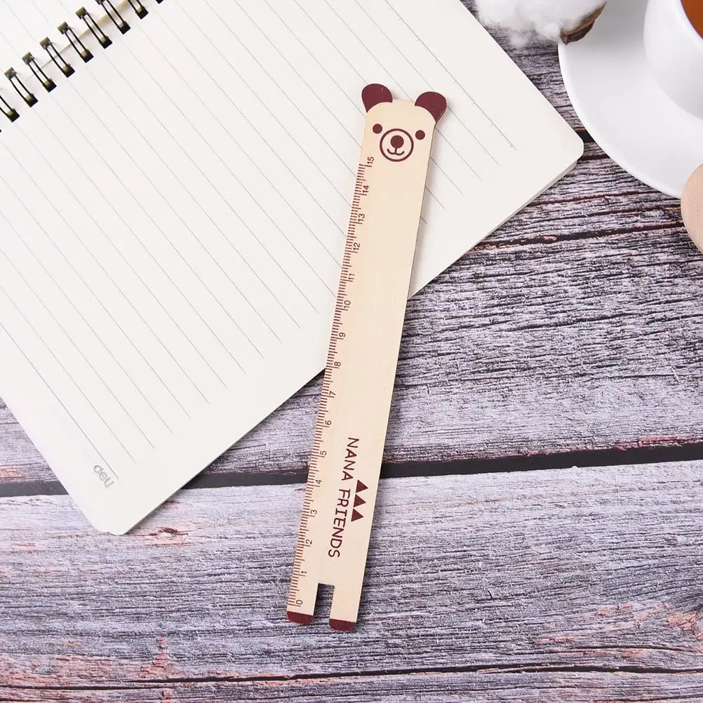 Wooden 15cm Cute Panda Ruler For School Supplies Student Prizes Rulers ...