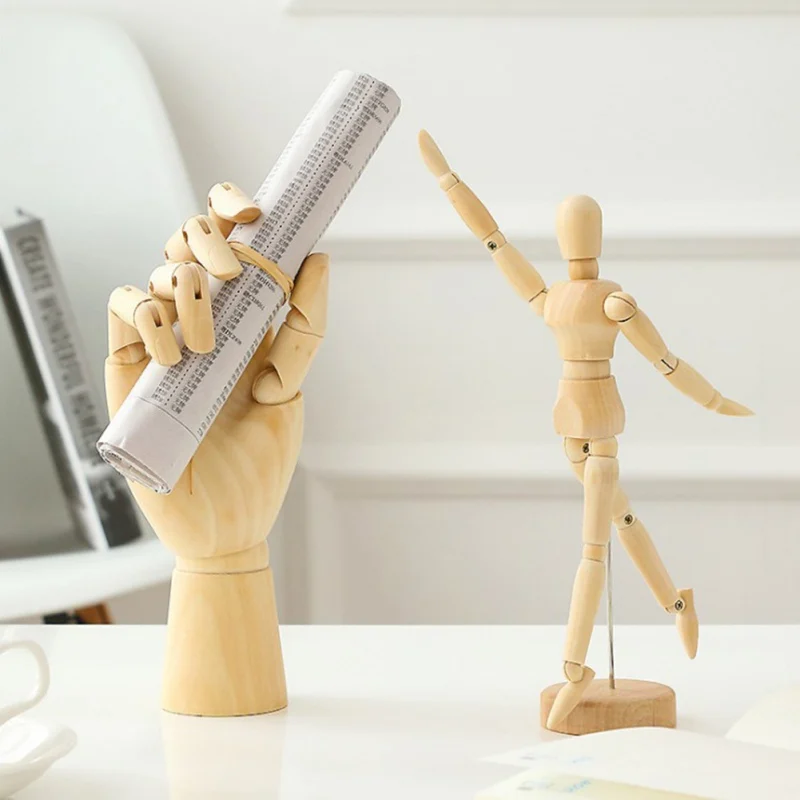Paint Sketch Wooden Man Model Artist Movable Limbs Doll Male Wooden Toy ...