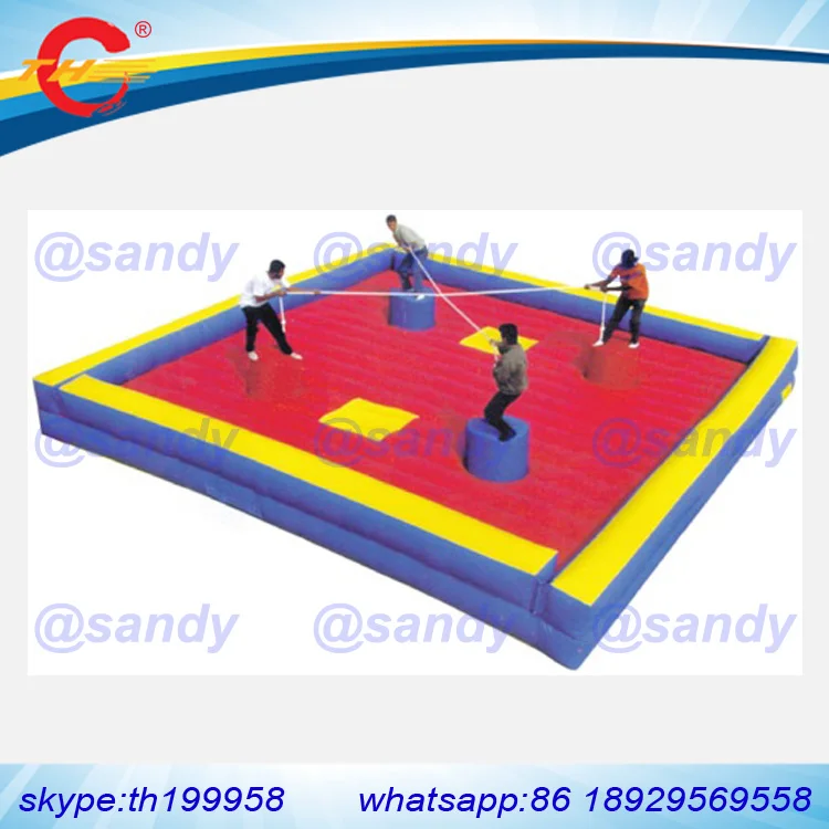 free air ship to door,4Person inflatable Gladiator Joust and Tug of War ...