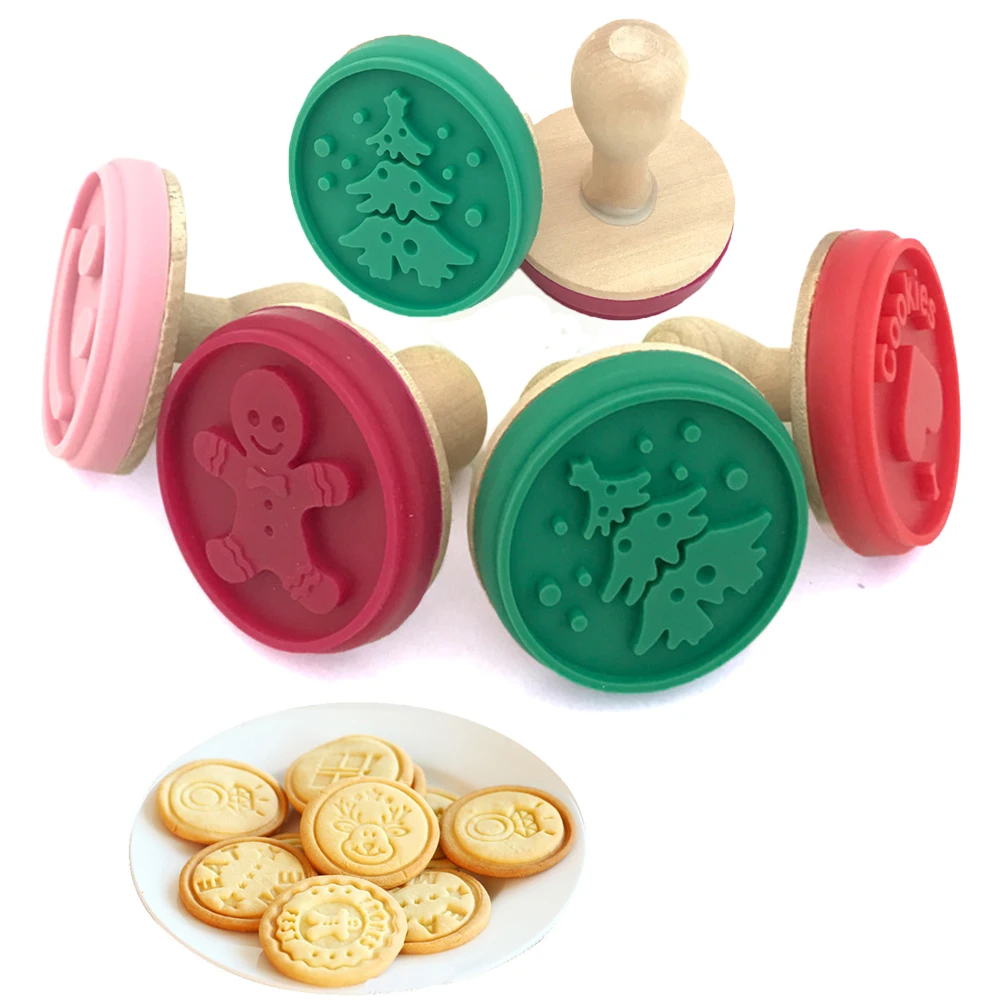 Silicone-Cookie-Stamp-DIY-Pastry-Cake-Cookie-Seal-Moulds-with-Wooden ...