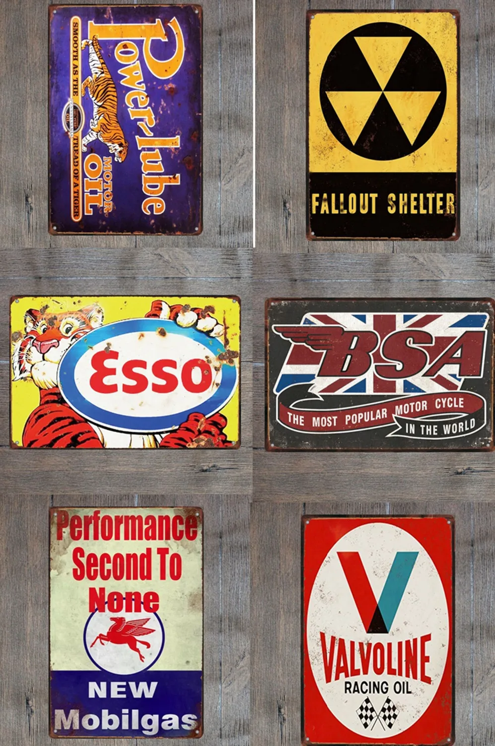 30x20cm ESSO Motor Oil Vintage Home Decor Tin Sign Wall Decor Metal ...