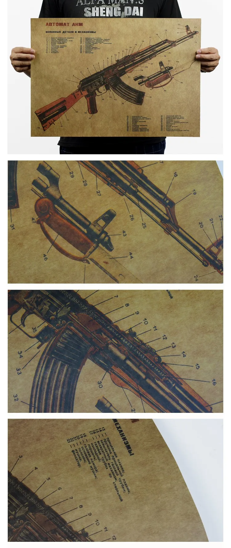 Assault Rifle AK47 Poster Art - Military Shopping