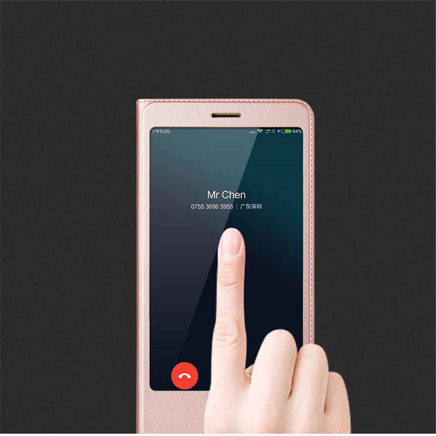 For Xiaomi mi max 2 Case Leather Smart Auto sleep/wake up flip cover ...