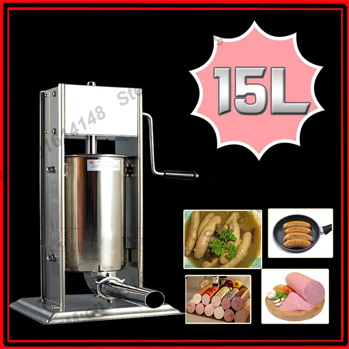 15l Household Commercial Meat Extruder Sausage Stuffer Sausage Filler ...