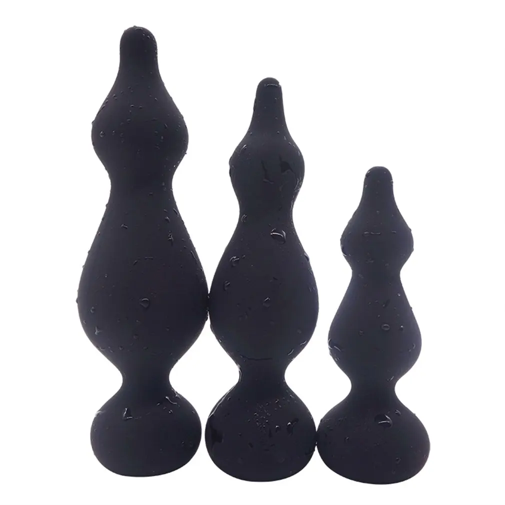 Buy 3pcs Sml Soft Silicone Anal Butt Plug Bullet Shape Prostate Massager Anus