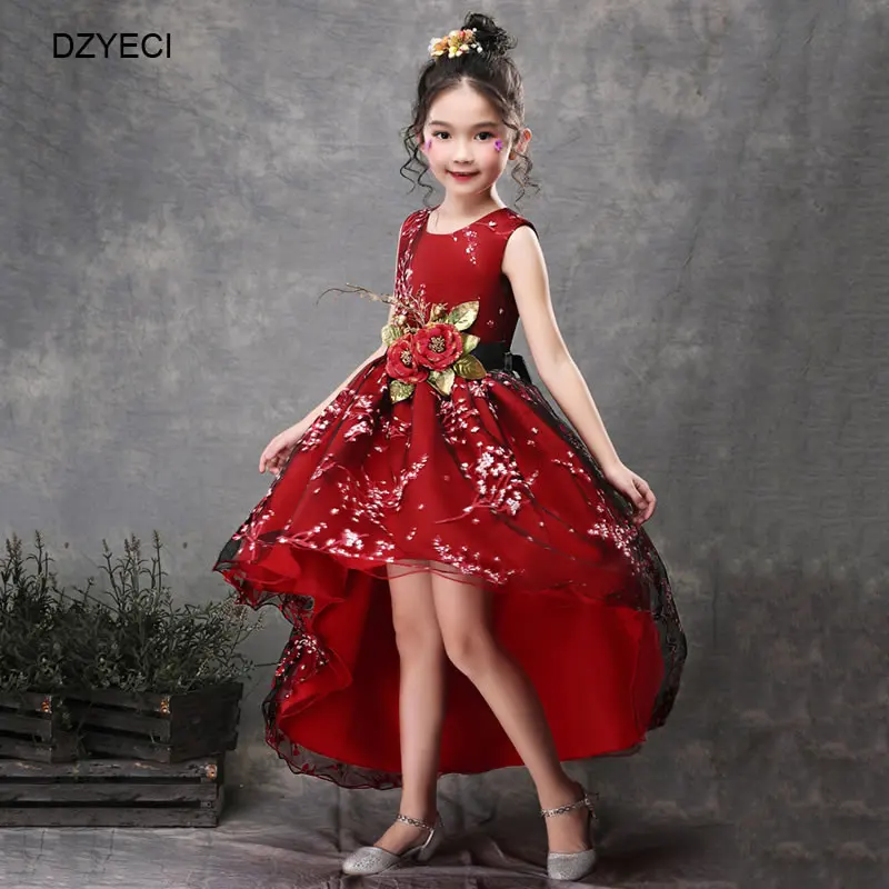 DZYECI Fancy Flower Dress For Teen Girl Bridesmaids Costume Up Child ...