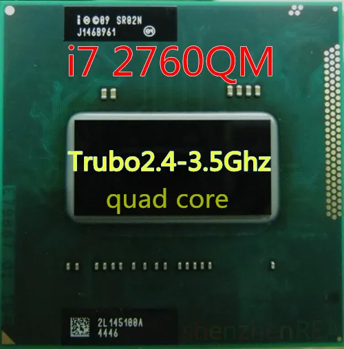 intel Laptop cpu i7 2760qm laptop cpu 2.4Ghz to 3.5Ghz 6M PGA988 Turbo ...