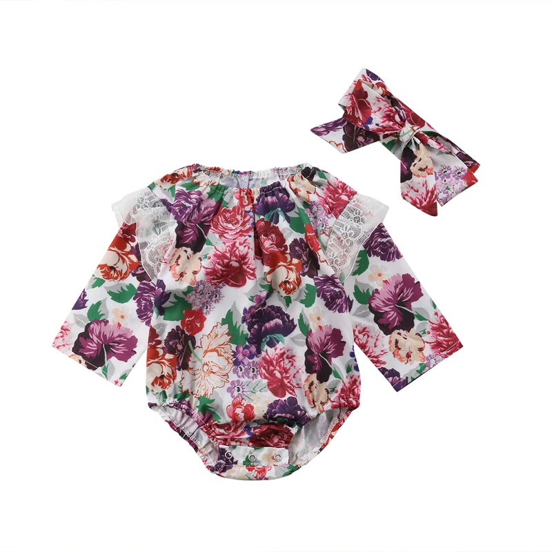 Pudcoco Nova Moda Encantador Da Criança Do Bebê Meninas Floral Romper ...