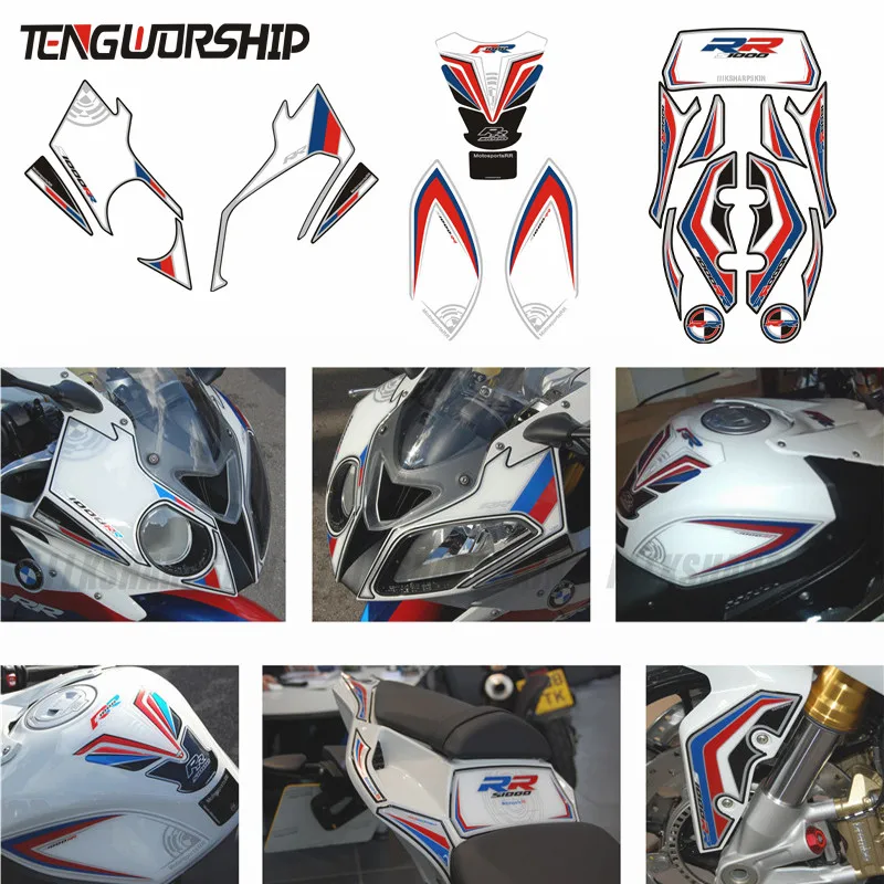 Motorcycle Front Rear Fairing Motor Number Board 3D Gel Protector Tank ...
