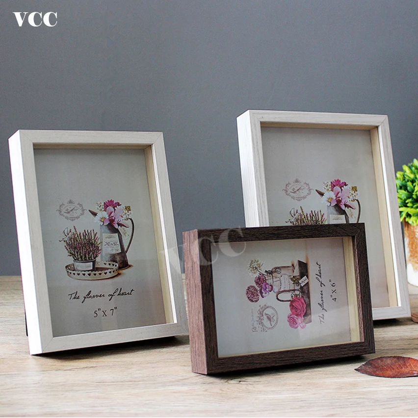 Wood Photo Frame Retro Style Classic Nordic Picture Frame Photo 6 7 8 ...