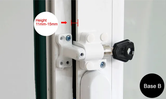 Casement window locks, White, easy to install,aluminum/steel/security ...