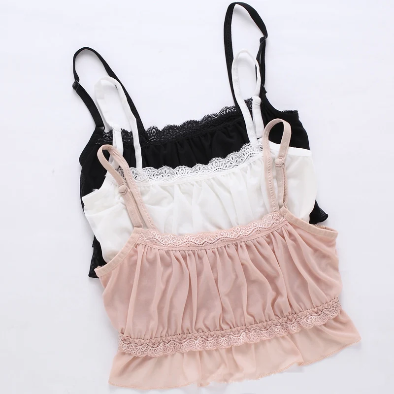 HTLD Sexy Lace Bra Vest Wrapped Chest Strap Mesh Lace Bralette Lingerie ...