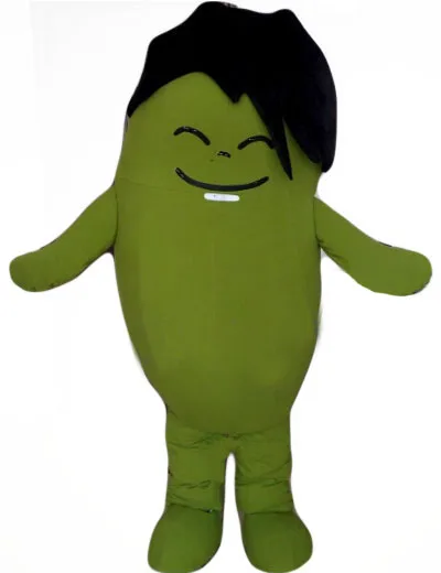 green bean boy mascot costume adult size health theme cartoon bean ...