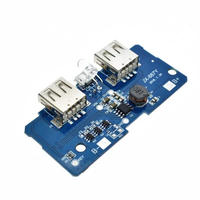 5V 2A 18650 Dual USB Charger Module- Battery Status Display.